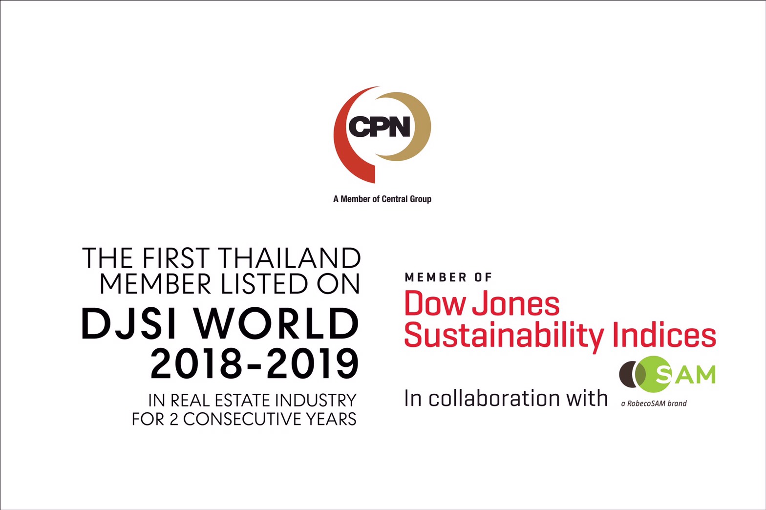 ซีพีเอ็น องค์กรยั่งยืนมาตรฐานระดับโลก ติดอันดับดัชนี DJSI World เป็นปีที่ 2 และใน Emerging ...